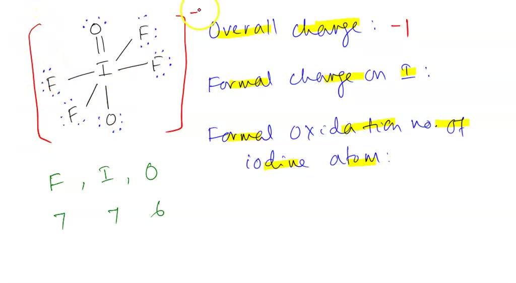 SOLVED: Formal Charge Distribution vs Oxidation States For the Lewis ...