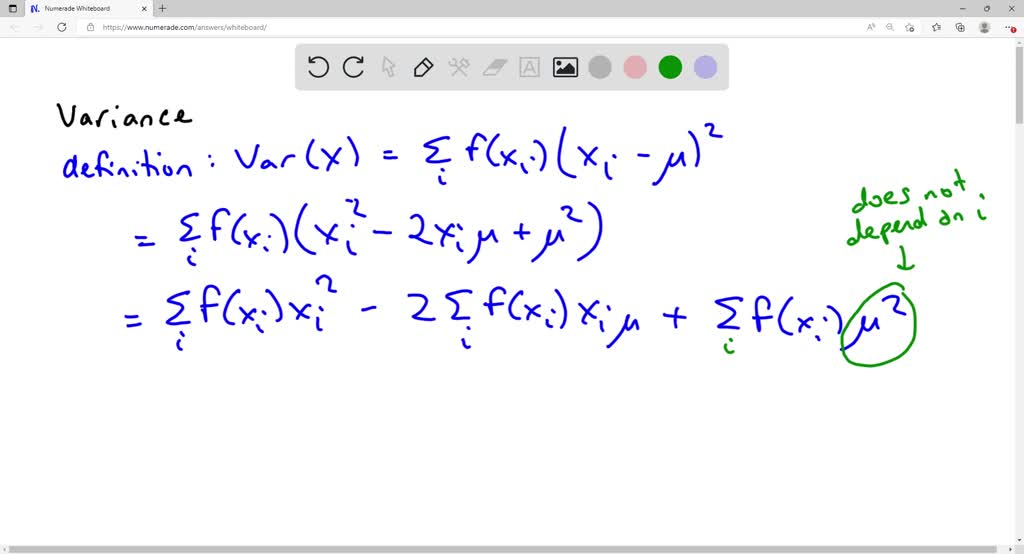 SOLVED: 2) Show that the variance of a random variable X can be ...