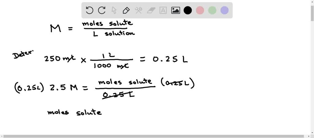 SOLVED: How much compound is required to make 2.5 molar solution in 250 ...