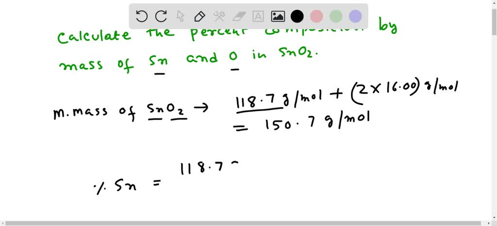 SOLVED: Tin (Sn) exists in Earth's crust as SnO2. Calculate the percent ...