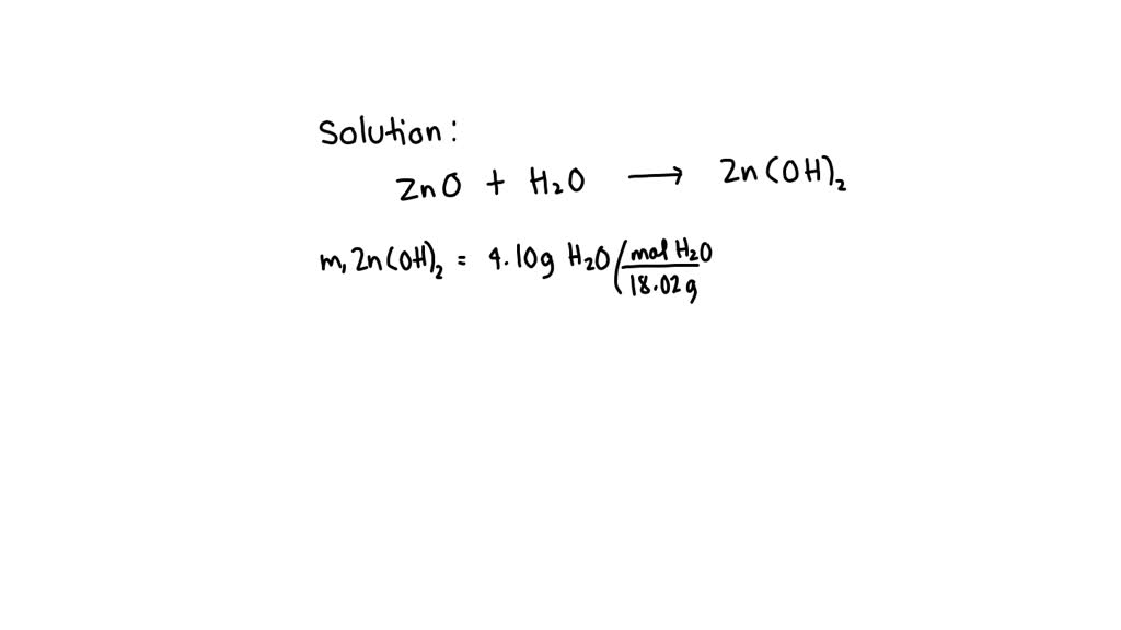 SOLVED: For the following reaction, 4.10 grams of water are mixed with ...