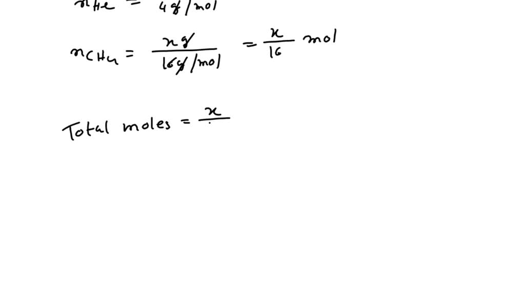 SOLVED: Equal mass of H2, He and CH4 are mixed in empty container at 300K, when total pressure ...