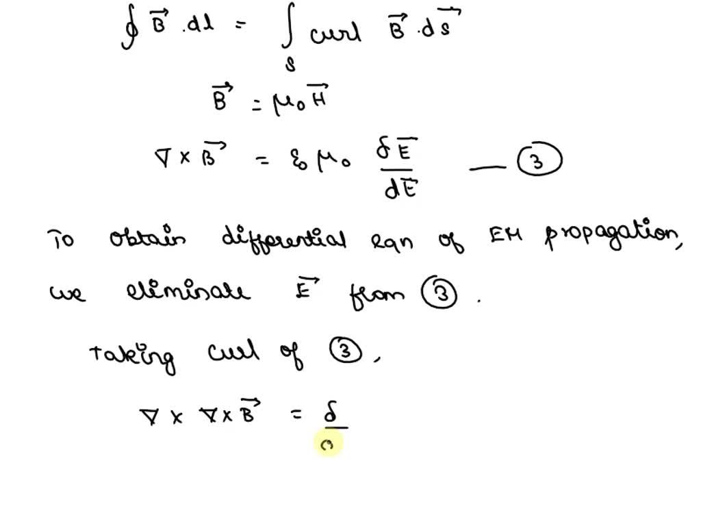SOLVED: Derive the wave equation for the magnetic field from Maxwell's equation in differential ...