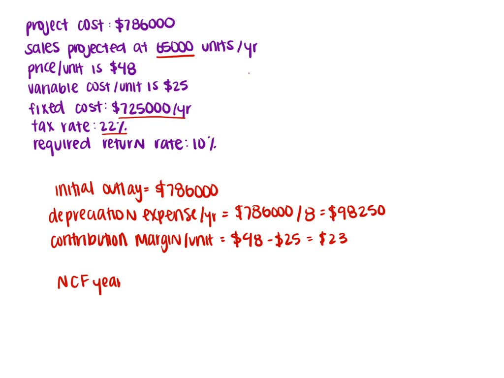 SOLVED: We are evaluating a project that costs 786,000, has an eight-year life, and has no ...
