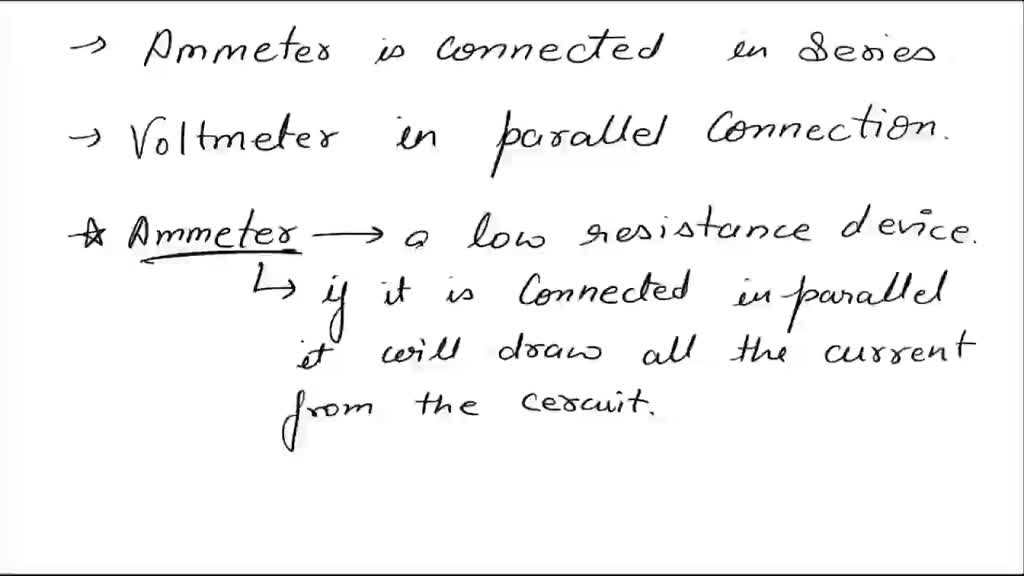 Solved A Circuit To Verify Ohms Law Uses Ammeter And Voltmeter In Series Or Parallel Connected