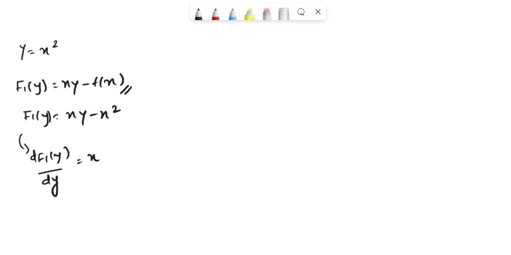 SOLVED: Problem #2 (10 points): Calculate the Legendre transform (F1) of y = x. For your answer ...