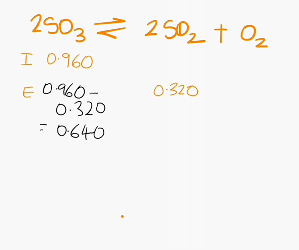SOLVED: Consider the decomposition of sulfur trioxide gas into sulfur ...