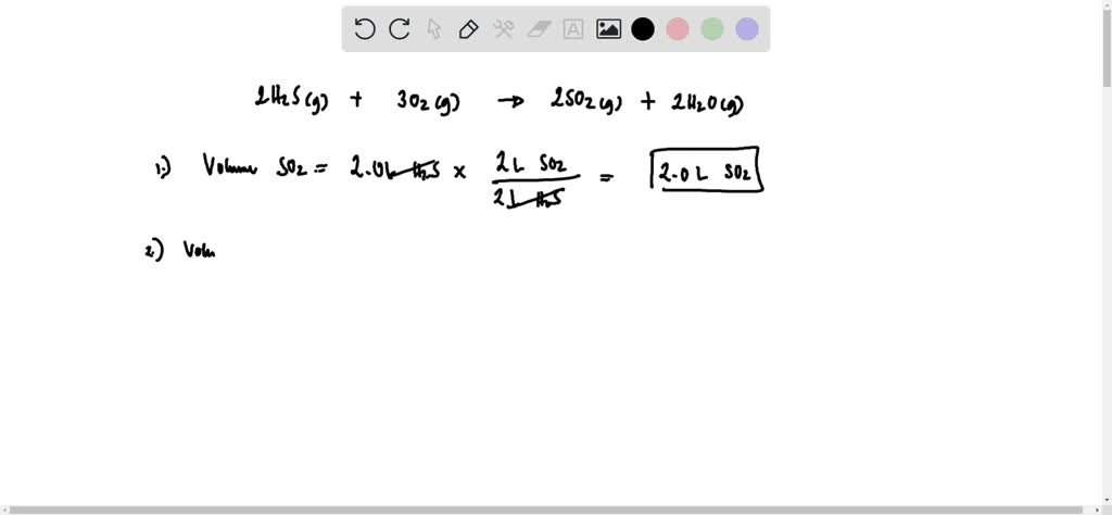 SOLVED: The reaction between hydrogen sulfide and oxygen produces ...