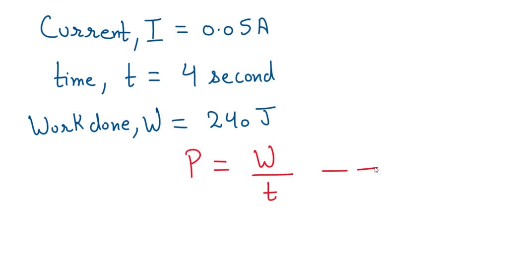 SOLVED: Find the voltage drop across a light bulb if 0.05A current ...