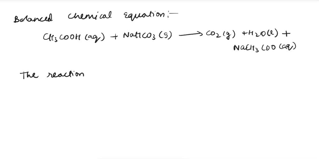 SOLVED: Text: Mass of NaHCO3 (0.82g). HC2H3O2 + NaHCO3 → NaC2H3O2 + H2O ...