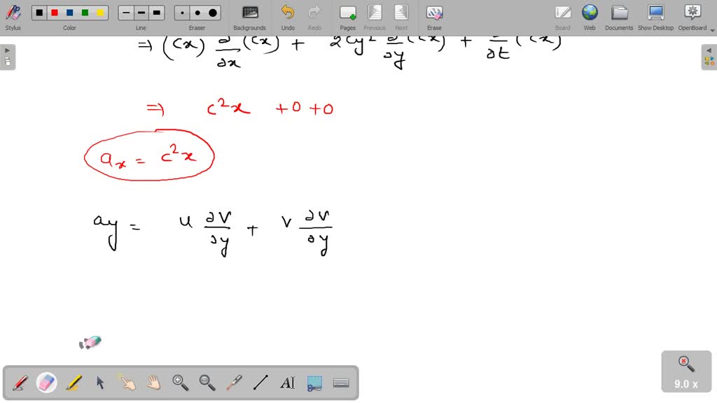 SOLVED: A velocity field is given by u = cx and v = 2 cy2, where c is a constant. Calculate the ...