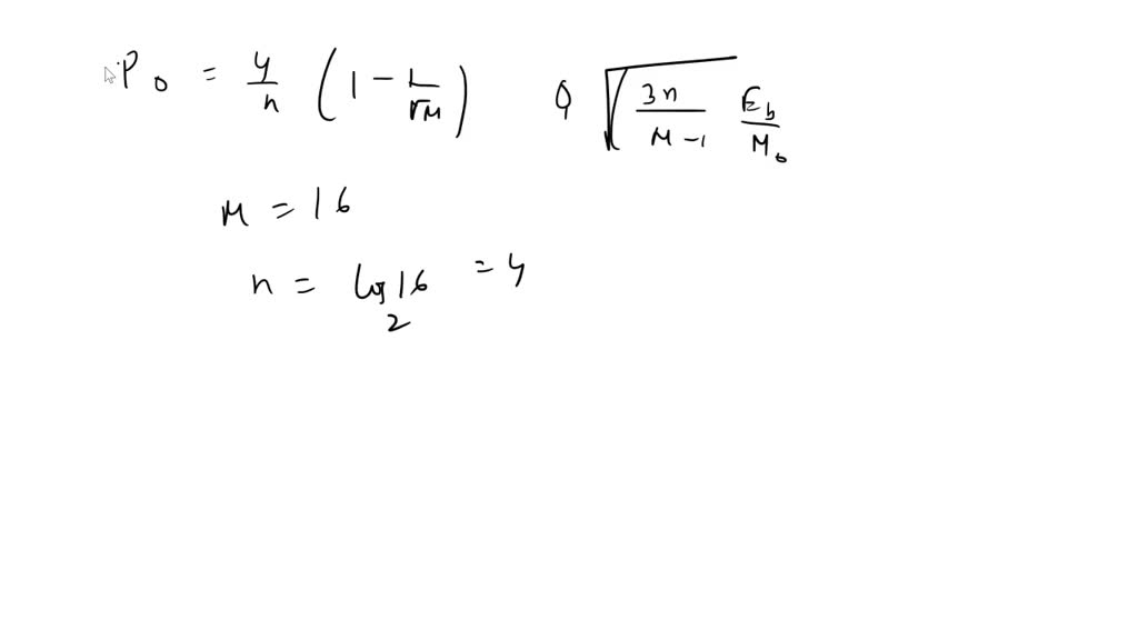 SOLVED: 10.6-14 A 16-point QAM signal configuration is shown in Fig P10 ...