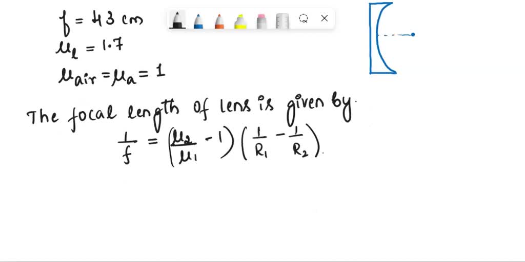 SOLVED: 'A glass plano-concave lens has one flat (planar) surface and ...