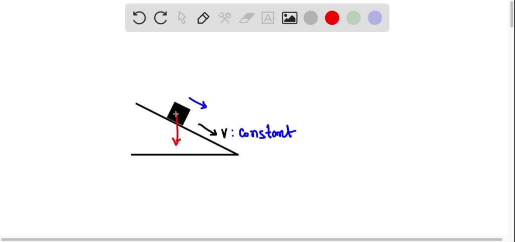 SOLVED: 7.) An object is sliding down an inclined plane at a constant speed Which of the ...