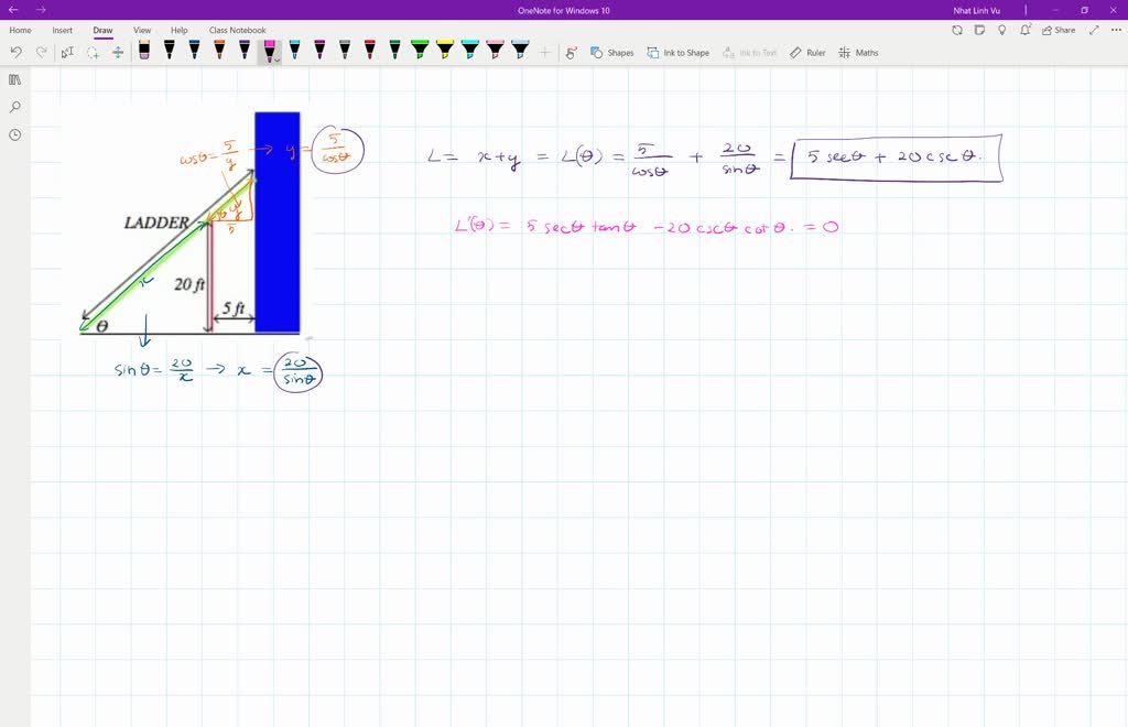 SOLVED: fence 20 feet tall runs parallel tall building distance of 5 ...