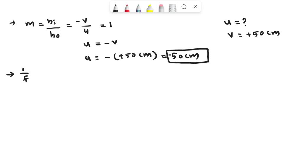 SOLVED: convex lens forms a real and inverted image of a needle at a ...