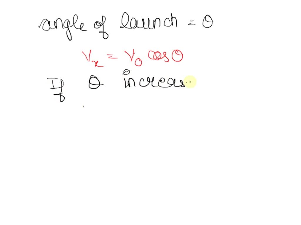 SOLVED: A projectile thrown with a 608 launch angle falls to the ground. What happens if the ...