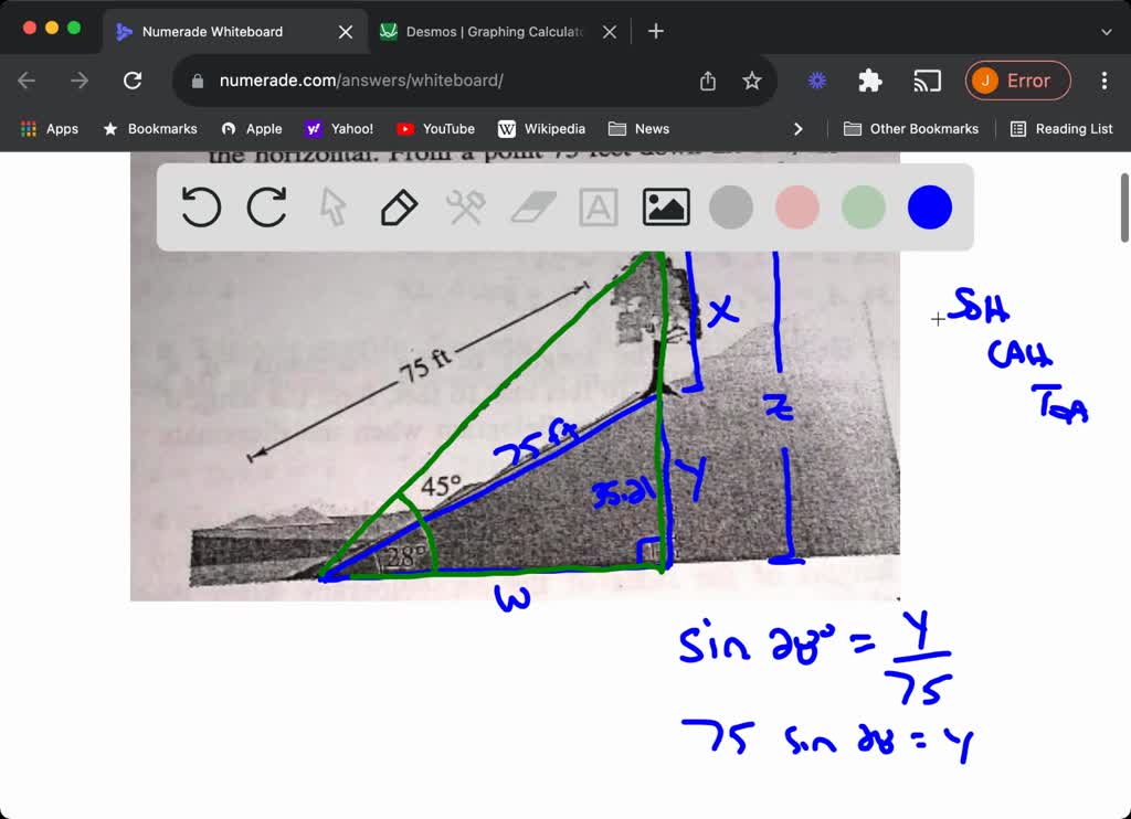 SOLVED:19. Height tee stands on hillside of slope 282 from the ...