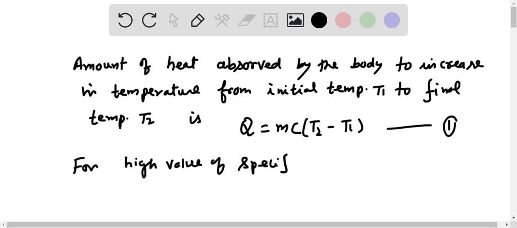 SOLVED: In the equation, Q = mC(T2 - T1), Q is the amount of heat needed, m is the mass, and T1 ...