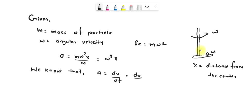 SOLVED: II PARTICLE IN ROTATING TUBE Consider particle of mass m in a tube that is rotating with ...
