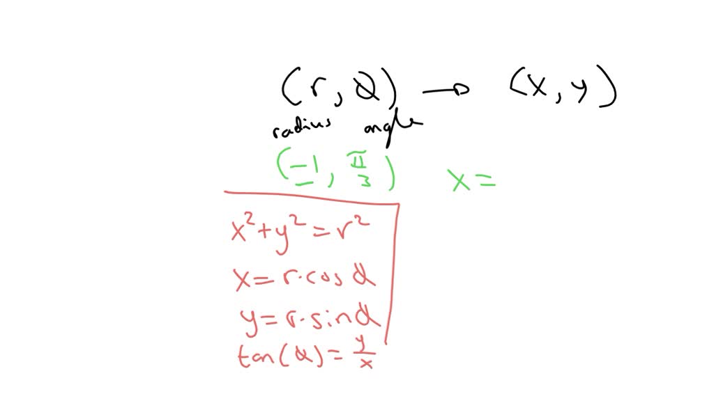 SOLVED: Problem 9. (a) Find the Cartesian coordinates (,y) for the ...