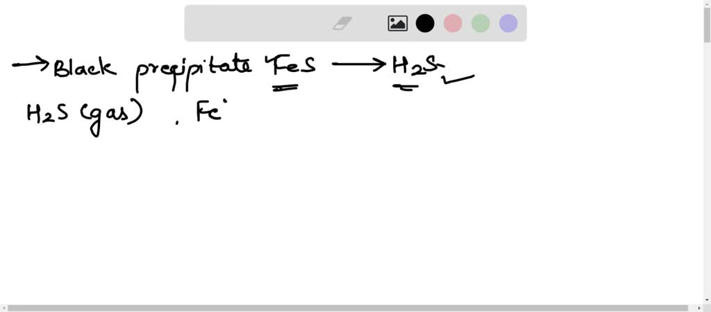 SOLVED: How does a black precipitate of FeS indicate production of H2S ...