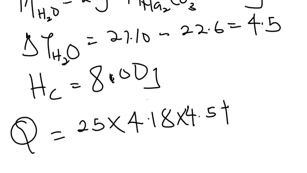 SOLVED: Thermodynamics question Based on the following data, determine ...