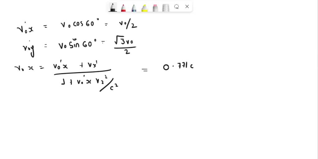 SOLVED: In an inertial frame of reference S' that moves with velocity v ...