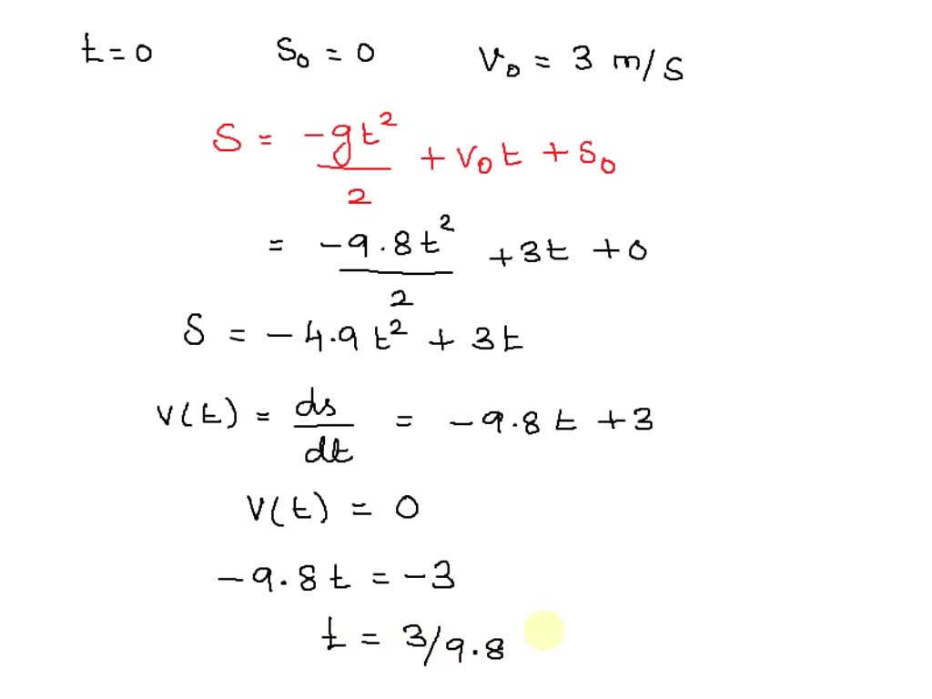SOLVED: An object is shot upwards from ground level with an initial ...