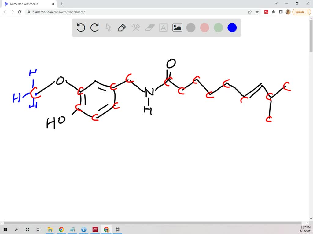 SOLVED: Draw in all the carbon and hydrogen atoms in each molecule: HO