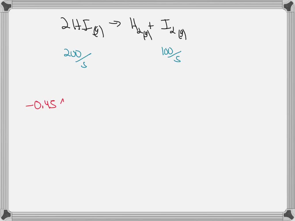 SOLVED: HI dissociates to form I2 and H2: 2HI(g) ? H2(g) + I2(g) If the ...