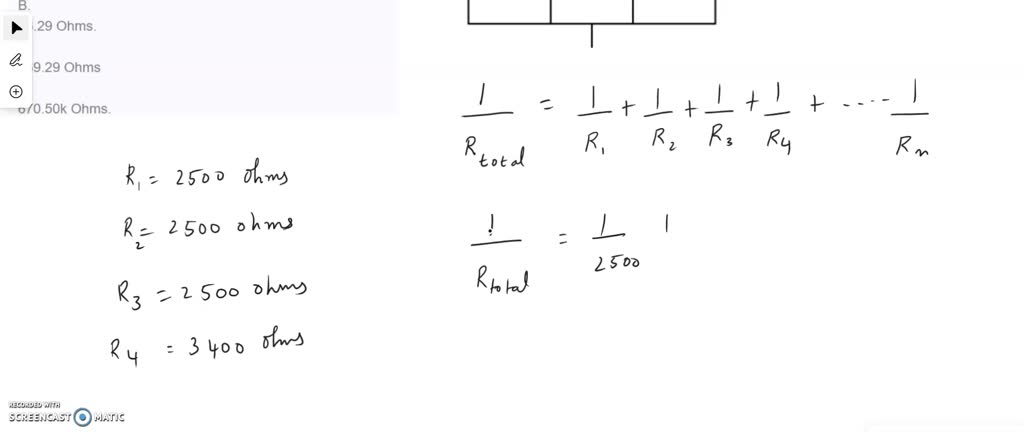 SOLVED: A resistance of 4 K is equivalent to a resistance of A ...