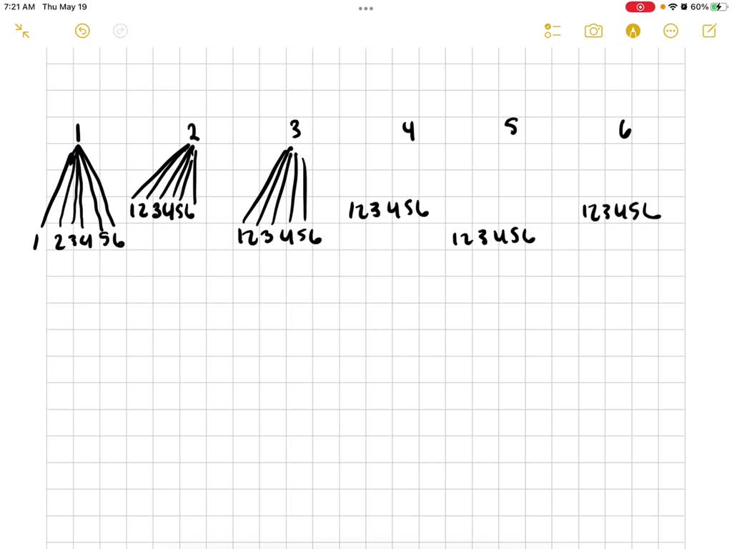 SOLVED: Two dice are thrown together. Use a tree diagram to find the ...