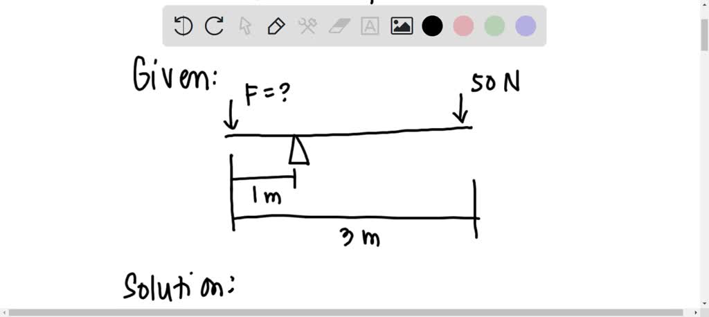 SOLVED: A 3m beam of negligible weight is balancing in equilibrium with ...