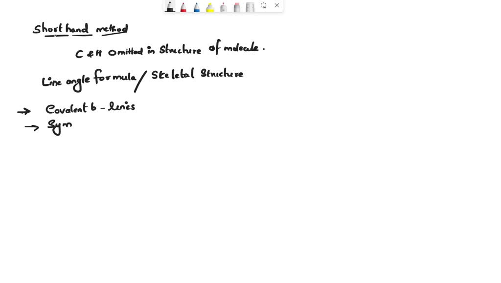 SOLVED: What shorthand methods are used to draw organic molecules?