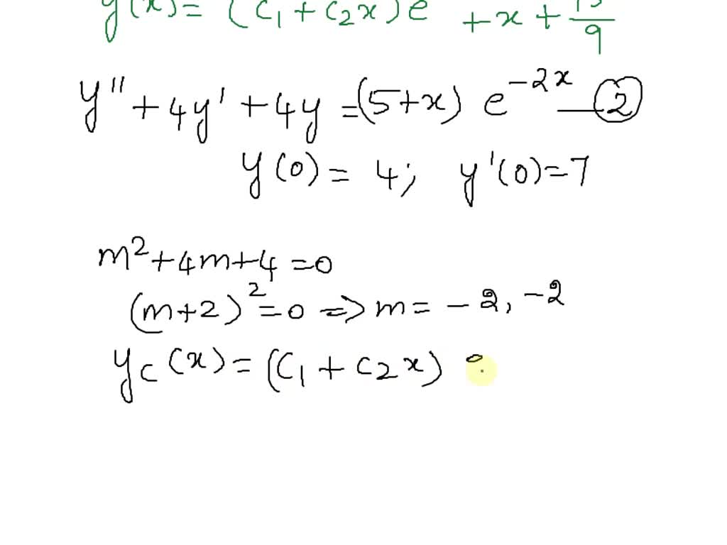 SOLVED: The differential equations appear similar but have very ...