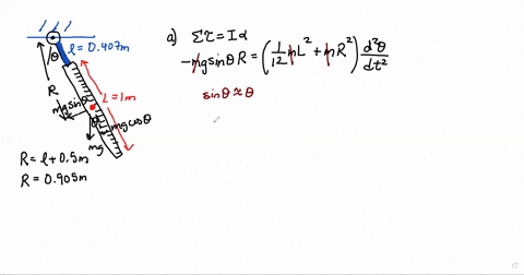 Question 4 A pendulum is suspended from a pin at point O as...
