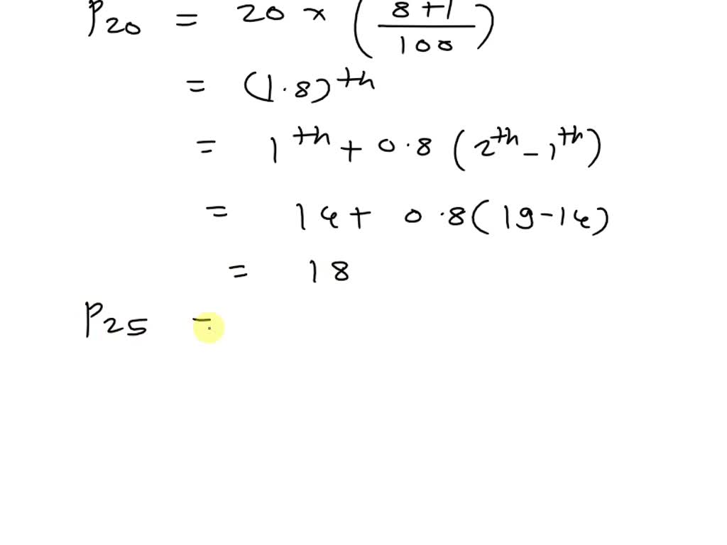 SOLVED: Consider a sample with data values of 27, 24, 19, 14, 30, 33, 28, and 24. Compute the ...