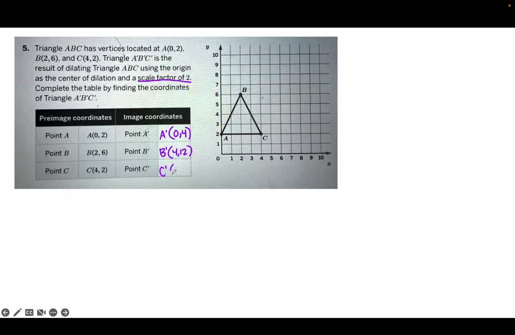 Solved Triangle Abc Has Vertices Located At A 2 B 2 6 And C 4 2 Triangle Abc Is The