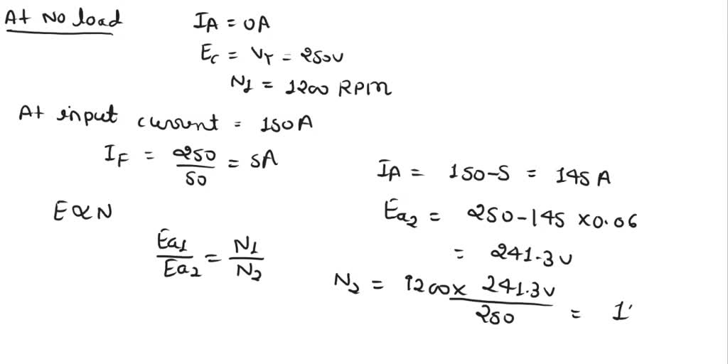 SOLVED: A DC series motor yields input power 100W at full load where ...