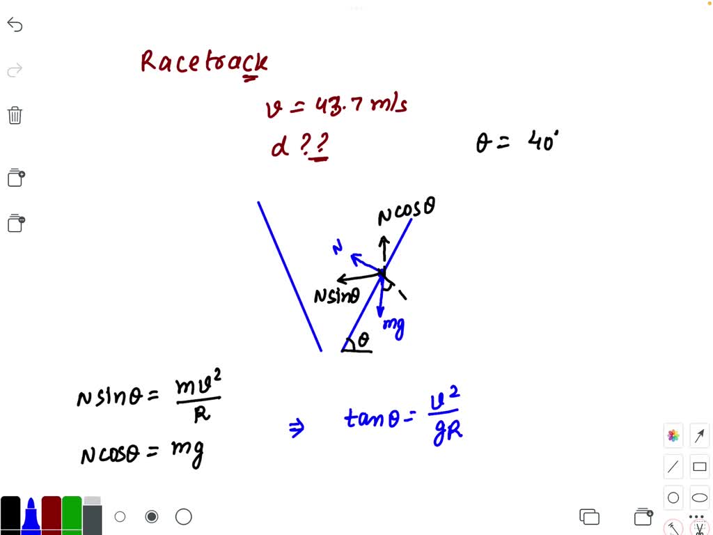 SOLVED: A racetrack has the shape of an inverted cone, as the drawing ...