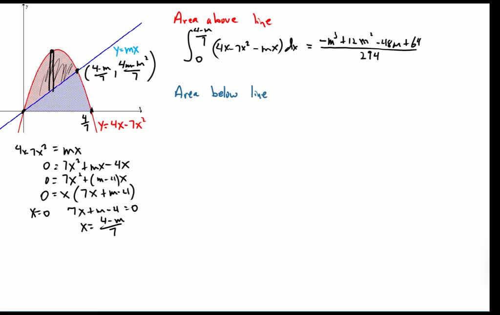 SOLVED: There is a line through the origin that divides the region ...