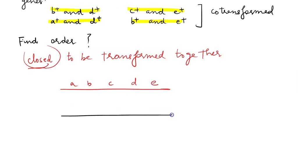 SOLVED: DNA from a strain of bacteria with the genotype a+ b+ c+ d+ e+ ...