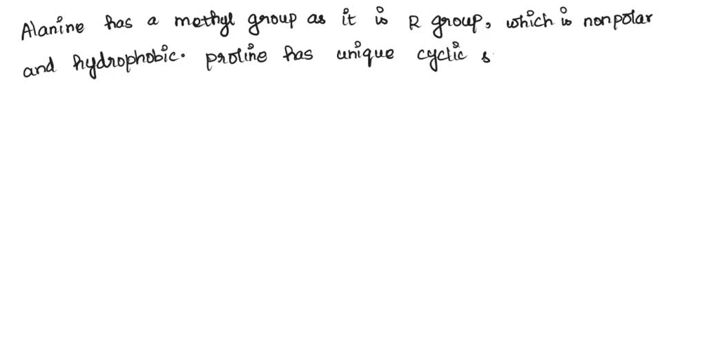 SOLVED: The chart below shows the R groups of 6 different amino acids ...