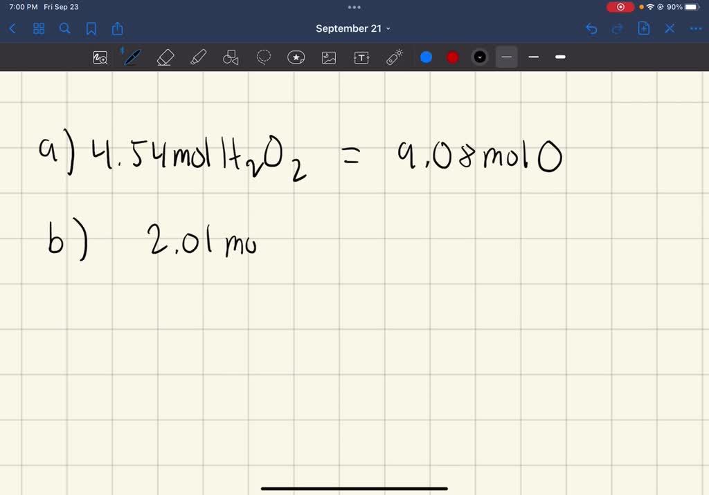 SOLVED: Determine the number of moles of oxygen atoms in each of the following. a) 4.54 mol H2O2 ...