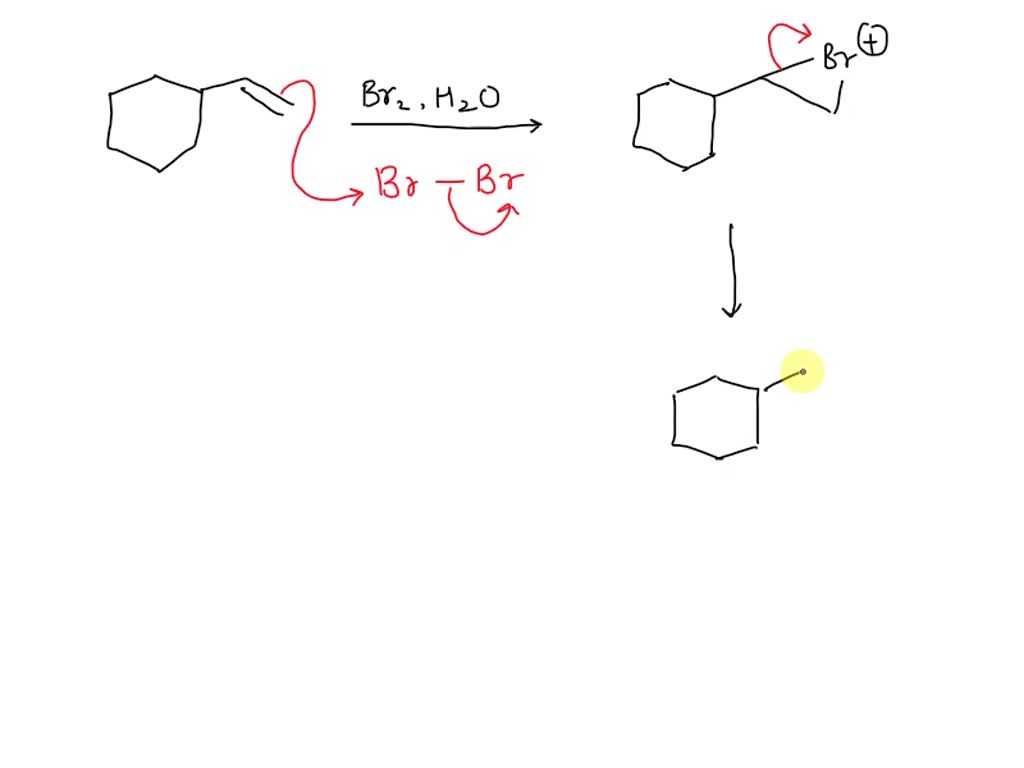 SOLVED: Draw the expected MAJOR product ONLY , when cyclohexene reacts with Br2 in aqueous ...