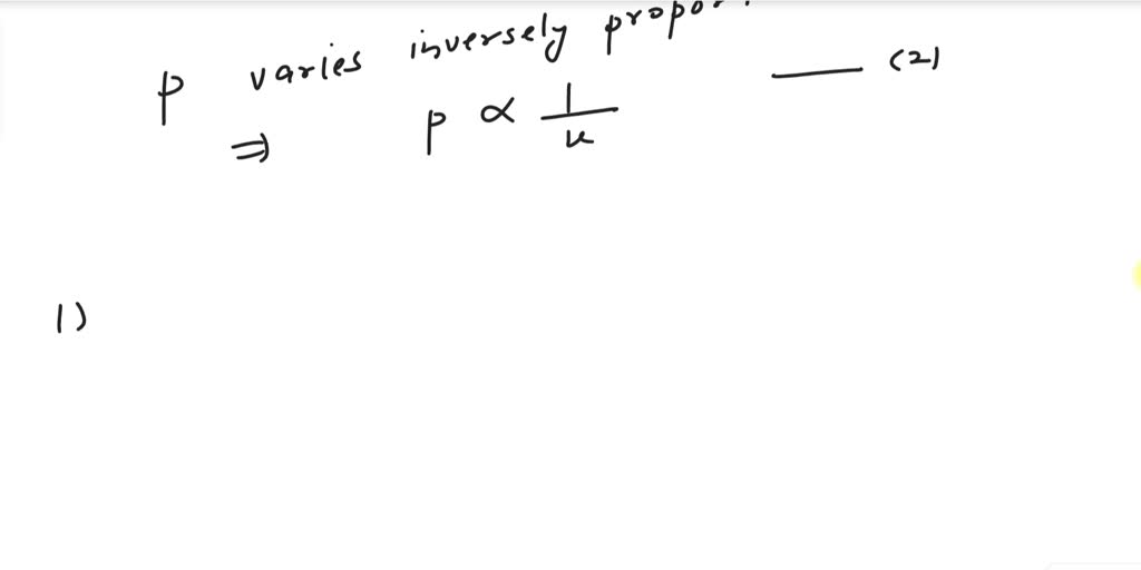 Solved Write An Equation That Expresses The Following Relationship P Varies Directly With The