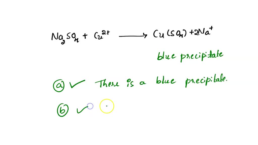 SOLVED: Aqueous solutions of CuSO4 and NaCl are mixed together. Which ...