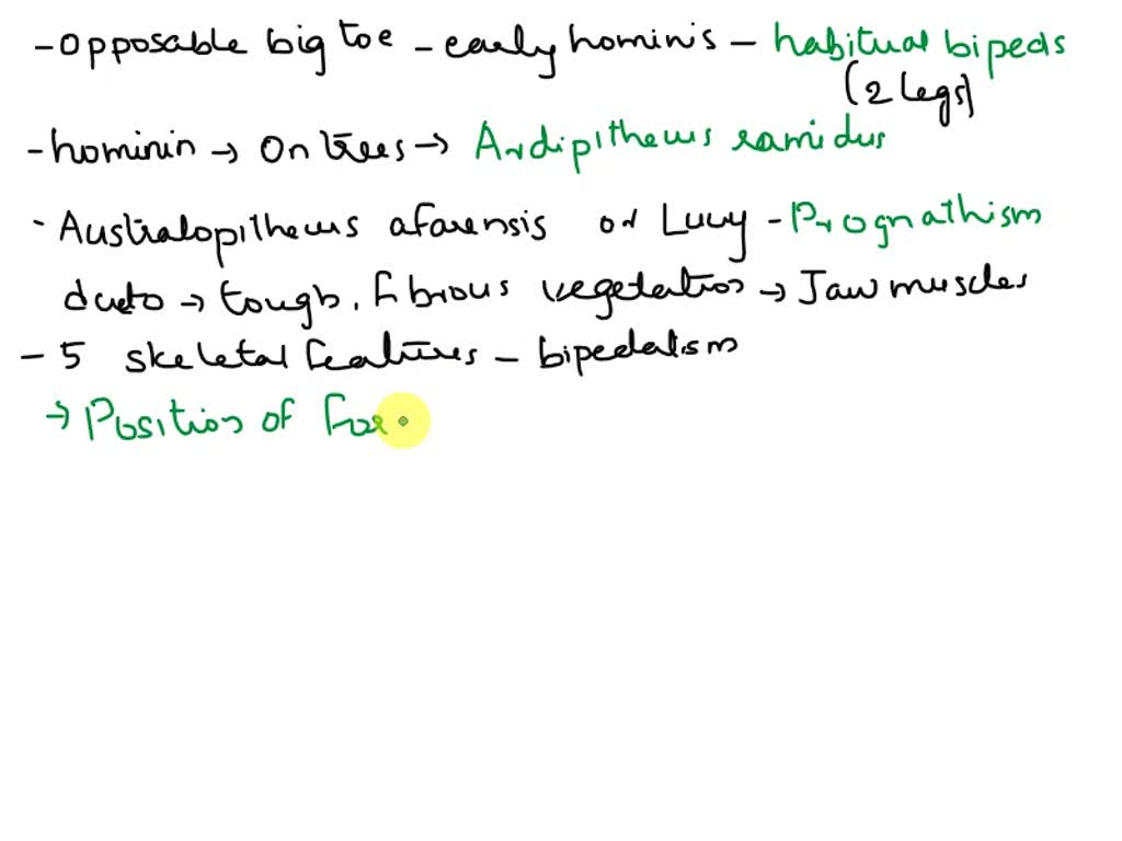 SOLVED: Chapter 9 assignment: 1. The presence of an opposable big toe ...