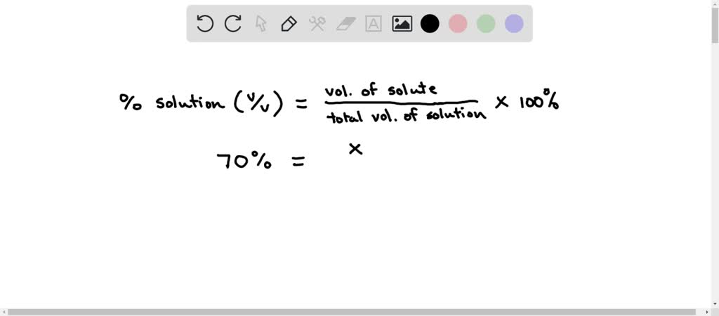 SOLVED: Rubbing alcohol is sold as a 70% (v/v) solution of isopropyl ...